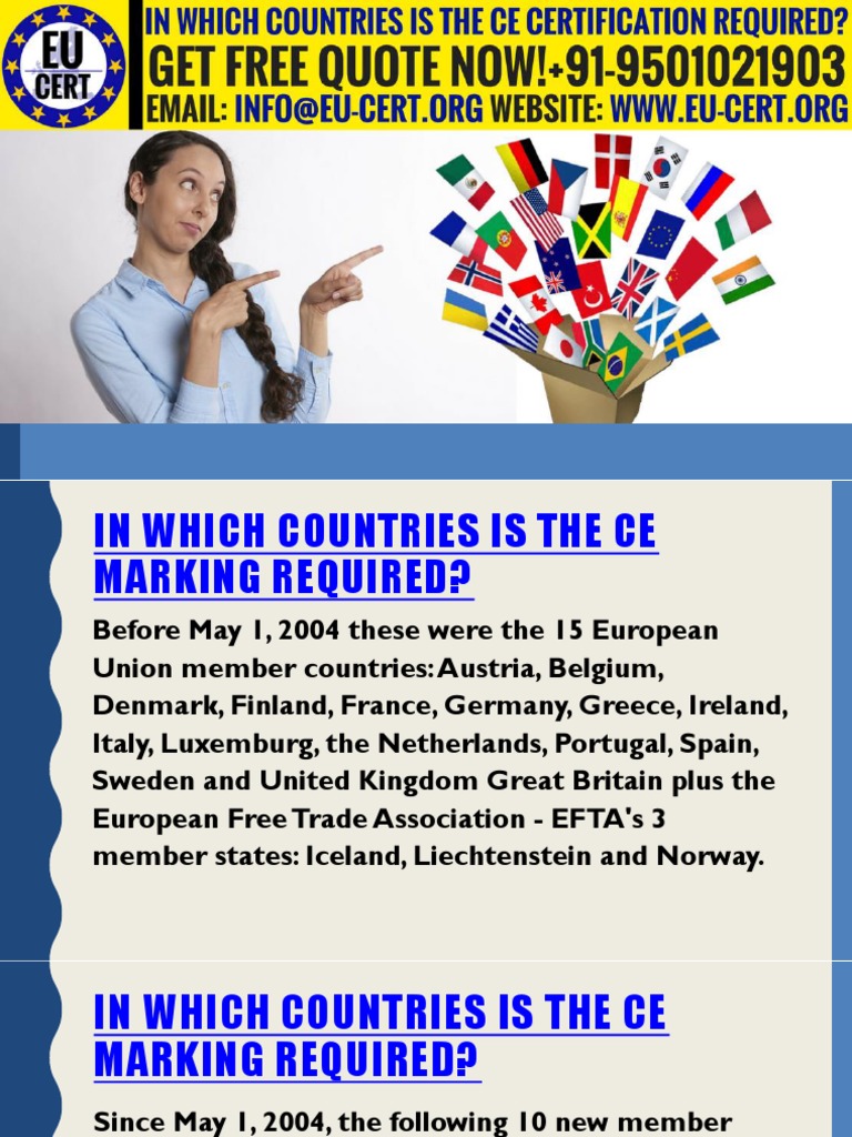 In Which Countries Is The CE Certification Required? | PDF ...