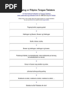 Sitsiritsit Lyrics Filipino Folk Song | PDF