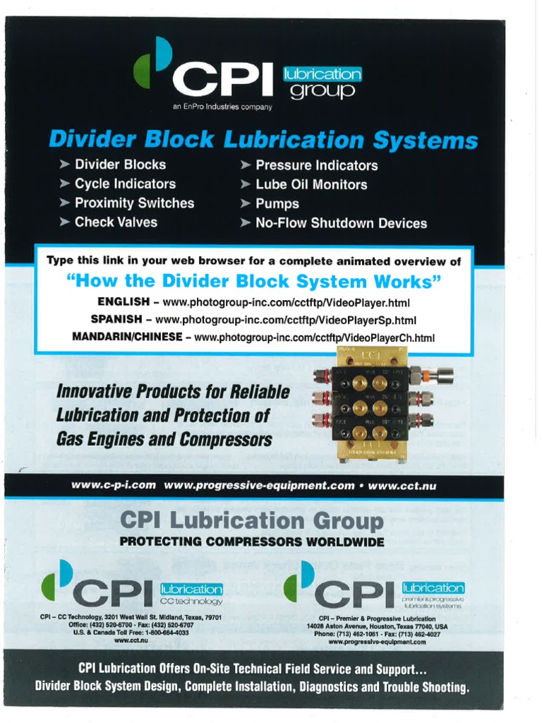 Divider Block Lubrication System PDF | PDF