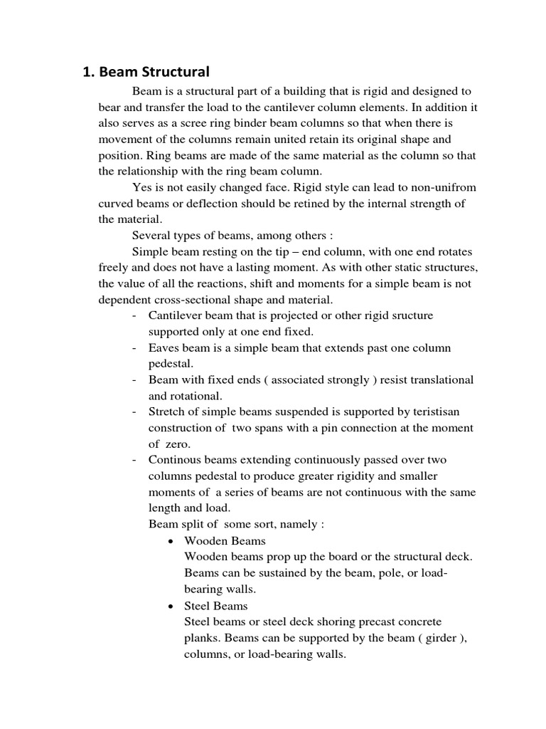 Beam Structural | PDF | Beam (Structure) | Column