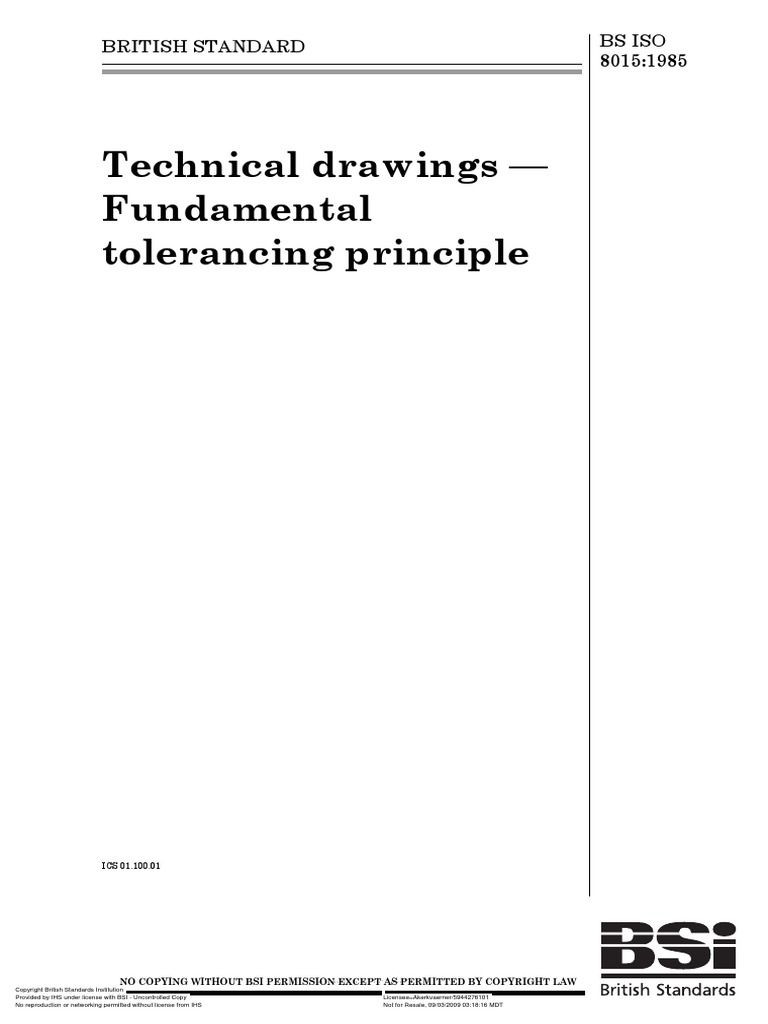 ISO 8015 Technical Drawings - Fundamental