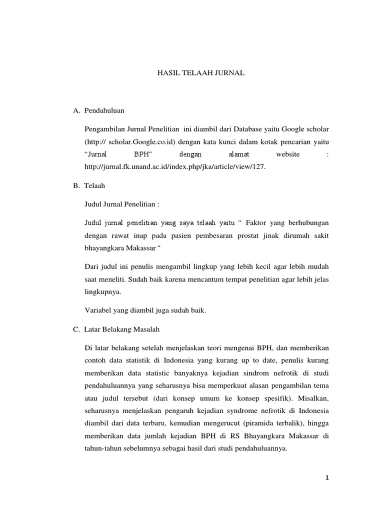 Hasil Telaah Jurnal | PDF