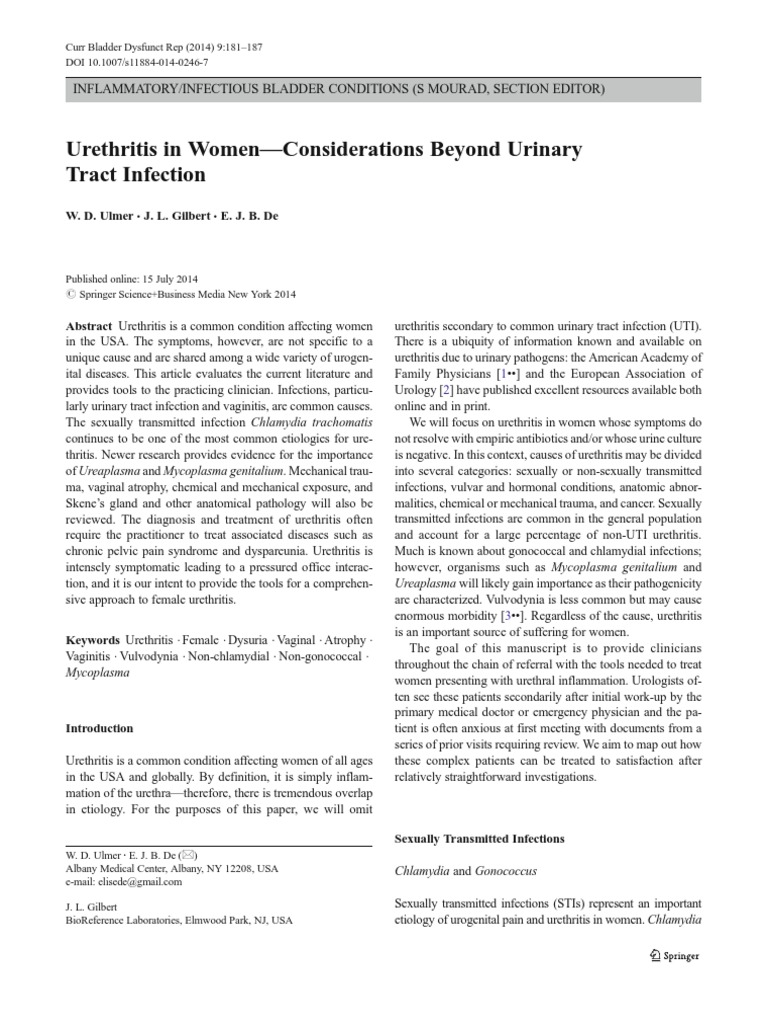Urethritis in Female | Herpes Simplex | Urinary Incontinence