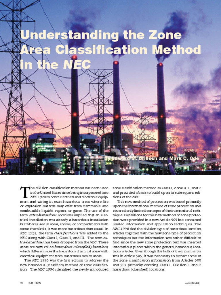Understanding The Zone Area Classification Method in The NEC | Download ...