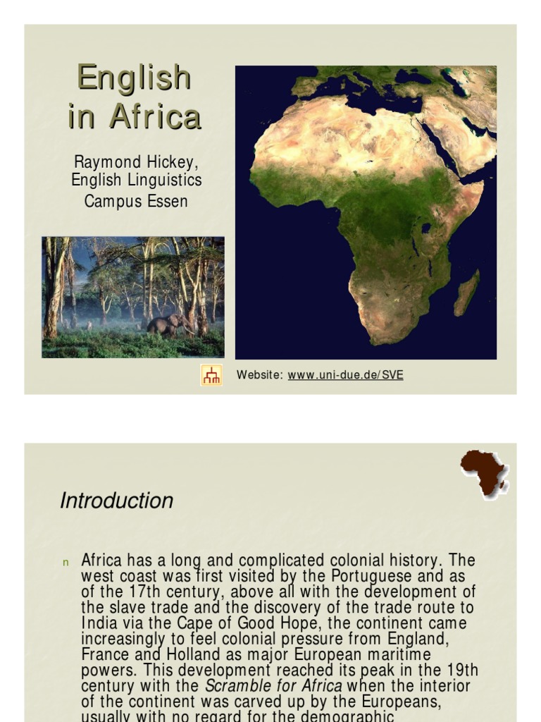 Spread of English (Africa) | PDF | Africa | English Language