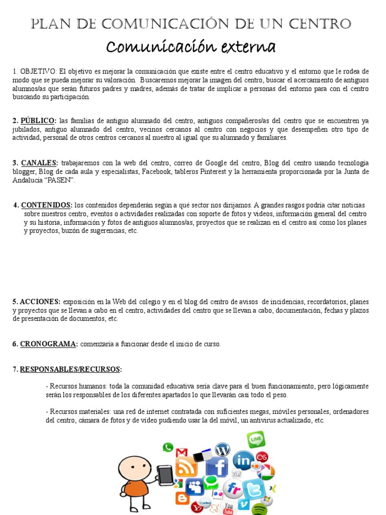 Plan de Comunicación Externa | PDF