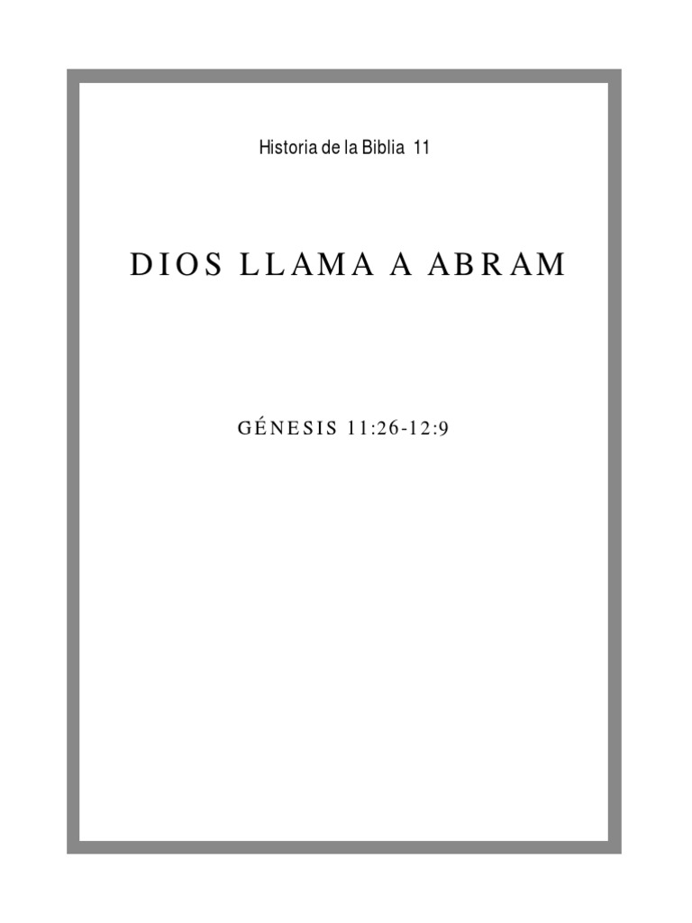 Llamado de Dios a Abram en Génesis | PDF | Biblia hebrea | Abrahán
