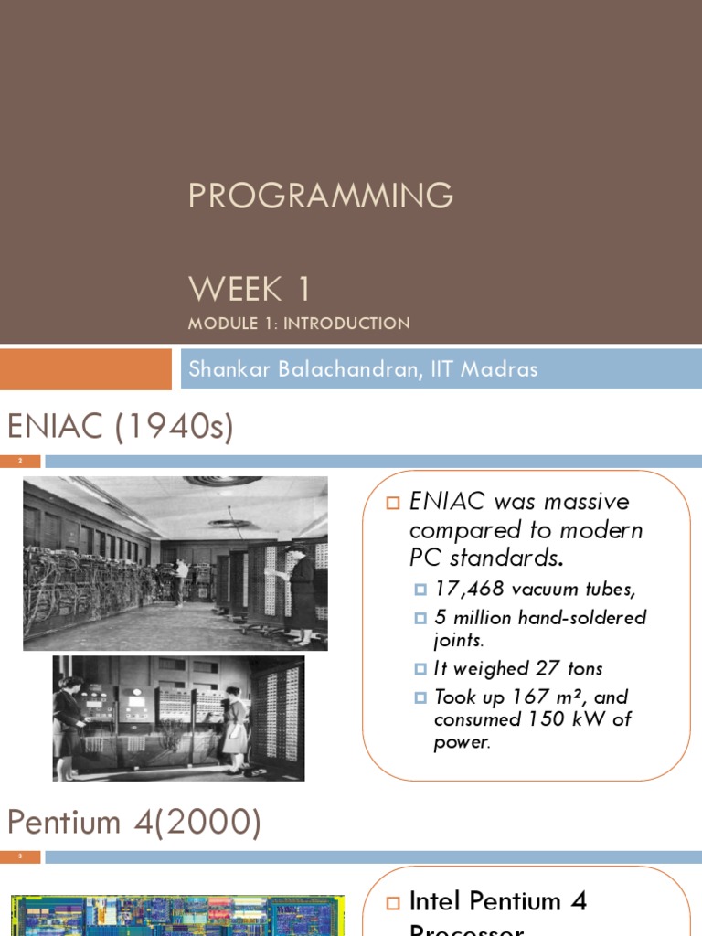 Programming Week 1: Shankar Balachandran, IIT Madras | PDF | Assembly ...