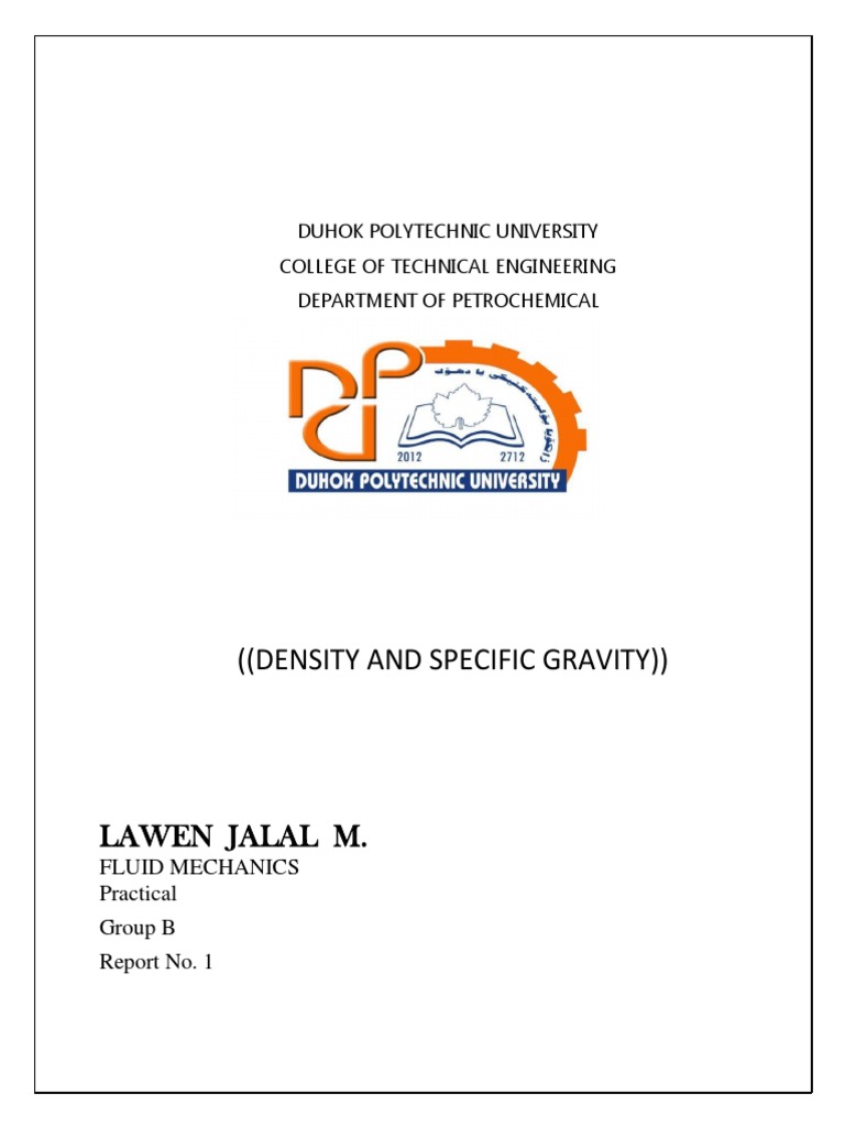 Duhok Polytechnic University 2 | PDF | Density | Matter