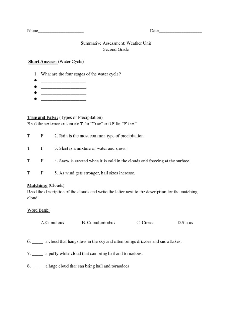 Final Assessment - 3 | PDF | Cloud | Rain