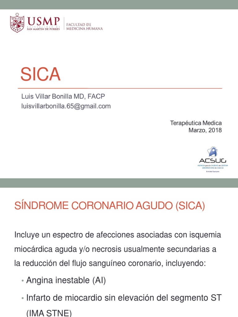 Sica | PDF | Infarto de miocardio | Medicina