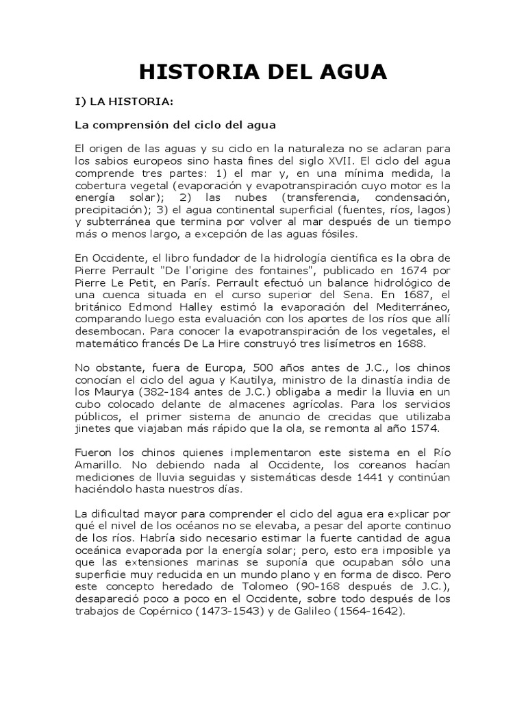 La Historia Del Agua UNESCO | PDF | Nilo | Mercurio (Elemento)