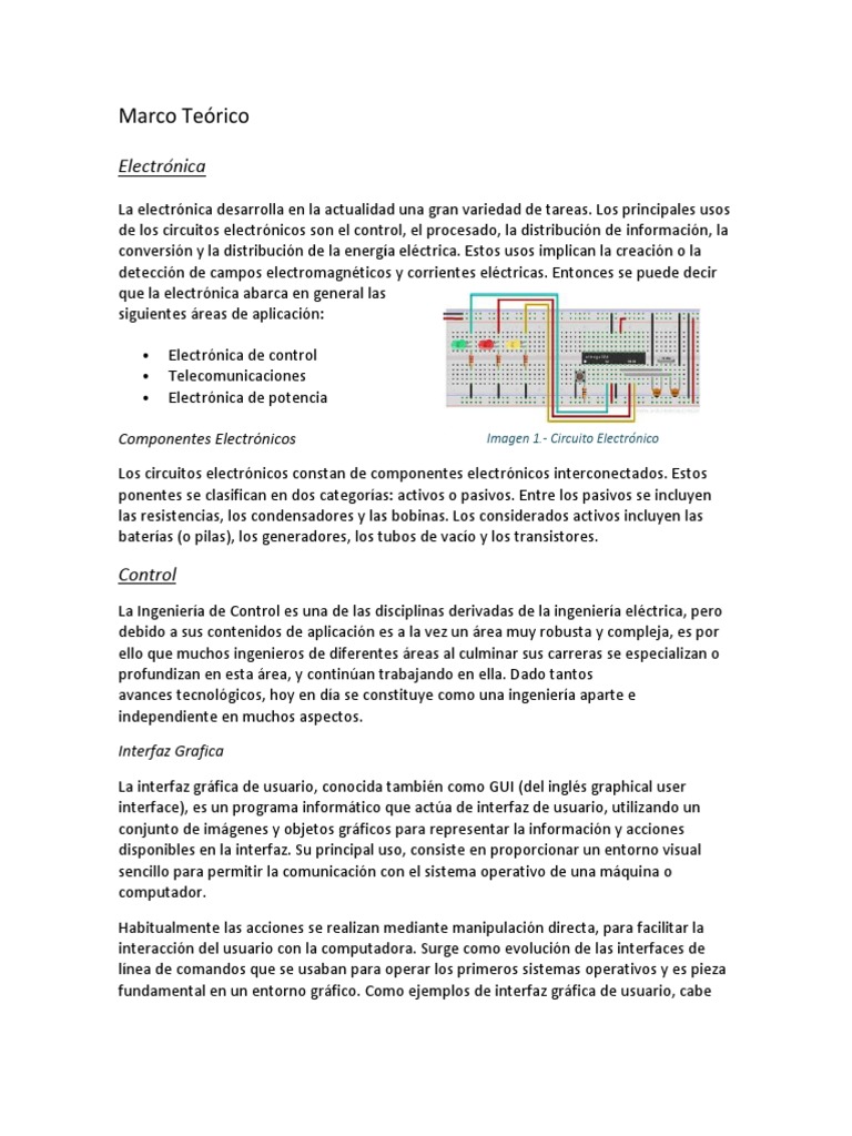 Marco Teórico | PDF | Arduino | C