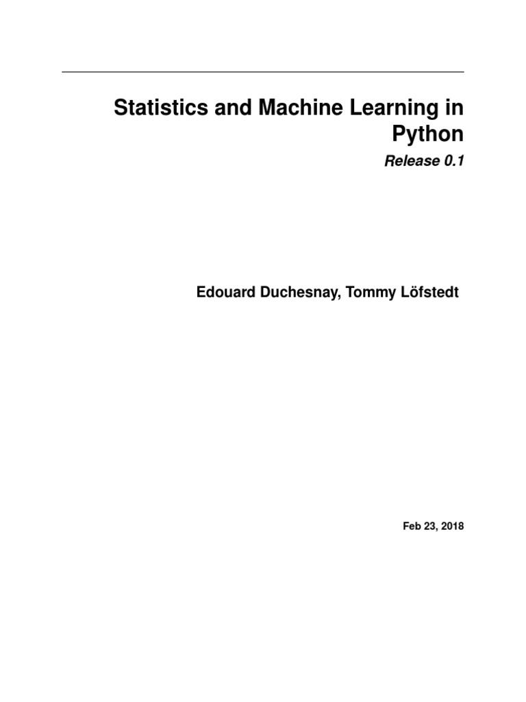 Statistics Machine Learning Python Draft | PDF | Principal Component Analysis | Support Vector ...