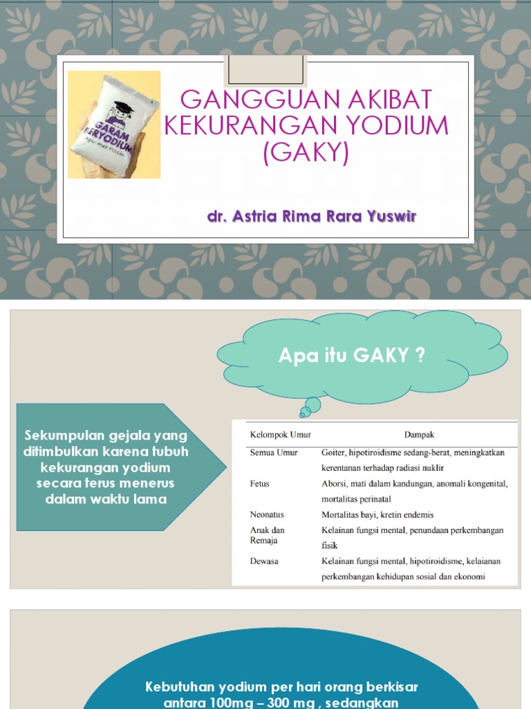 Gangguan Akibat Kekurangan Yodium (Gaky) | PDF