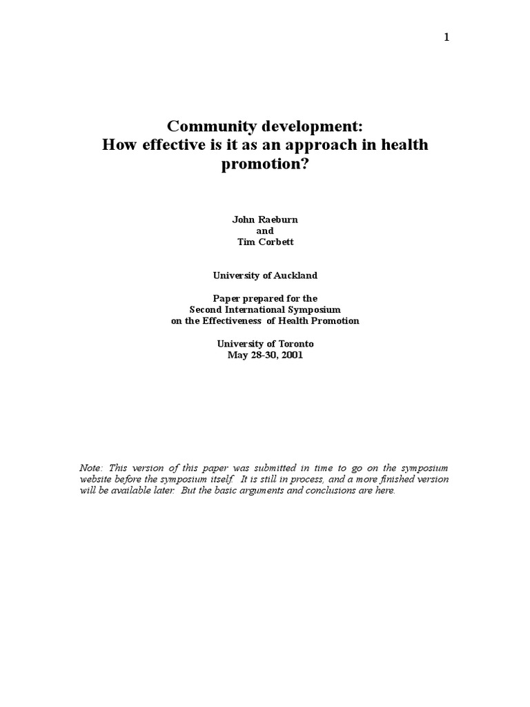 Community Development | PDF | Empowerment | Community