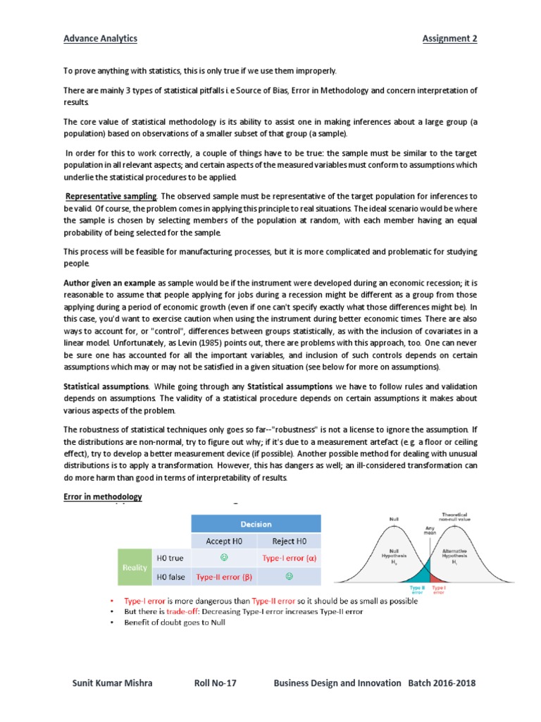 Assignment No 2 by Sunit Mishra | PDF | Accuracy And Precision | Statistics