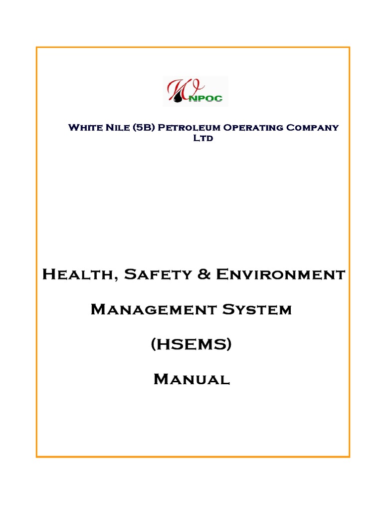 HSE Management System Manual WNPOC | PDF | Risk Management ...