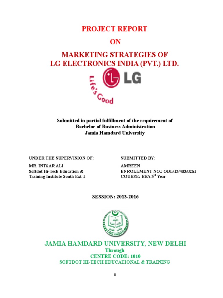 Marketing Strategies of LG Electronics India (PVT.) Ltd. | PDF | Brand ...