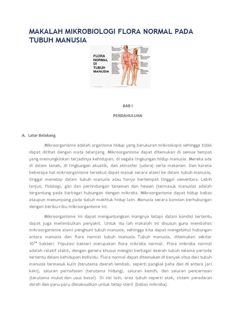 Flora Normal pada Tubuh Manusia | PDF