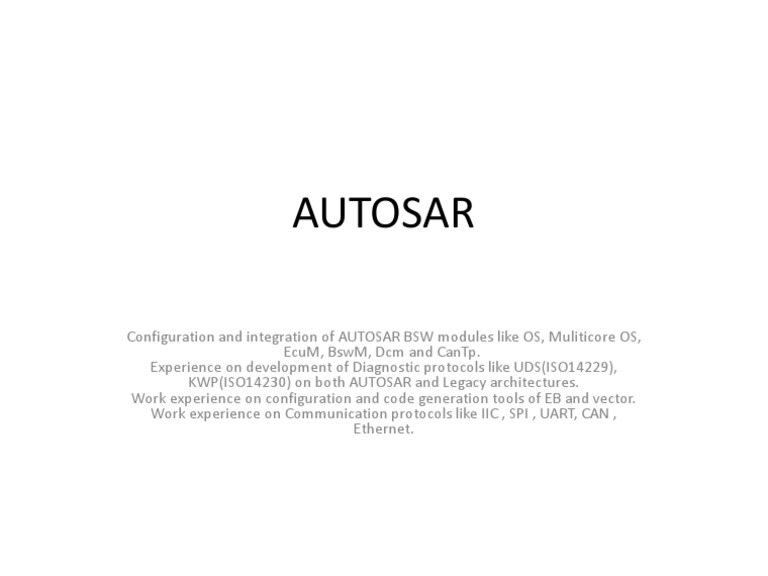 Autosar | PDF | Computers