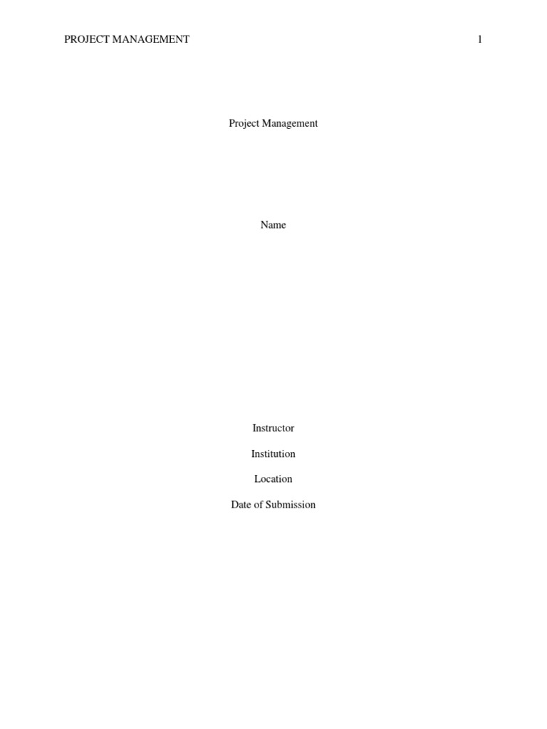 Project Management | PDF | Project Management | Strategic Management