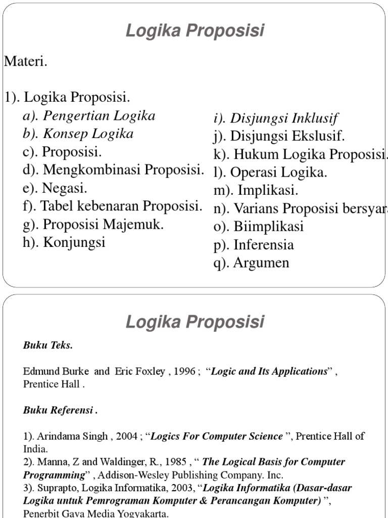 Logika Proposisi | PDF