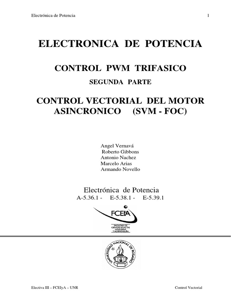Control Vectorial PDF | PDF | Procesador de señal digital | Corriente ...