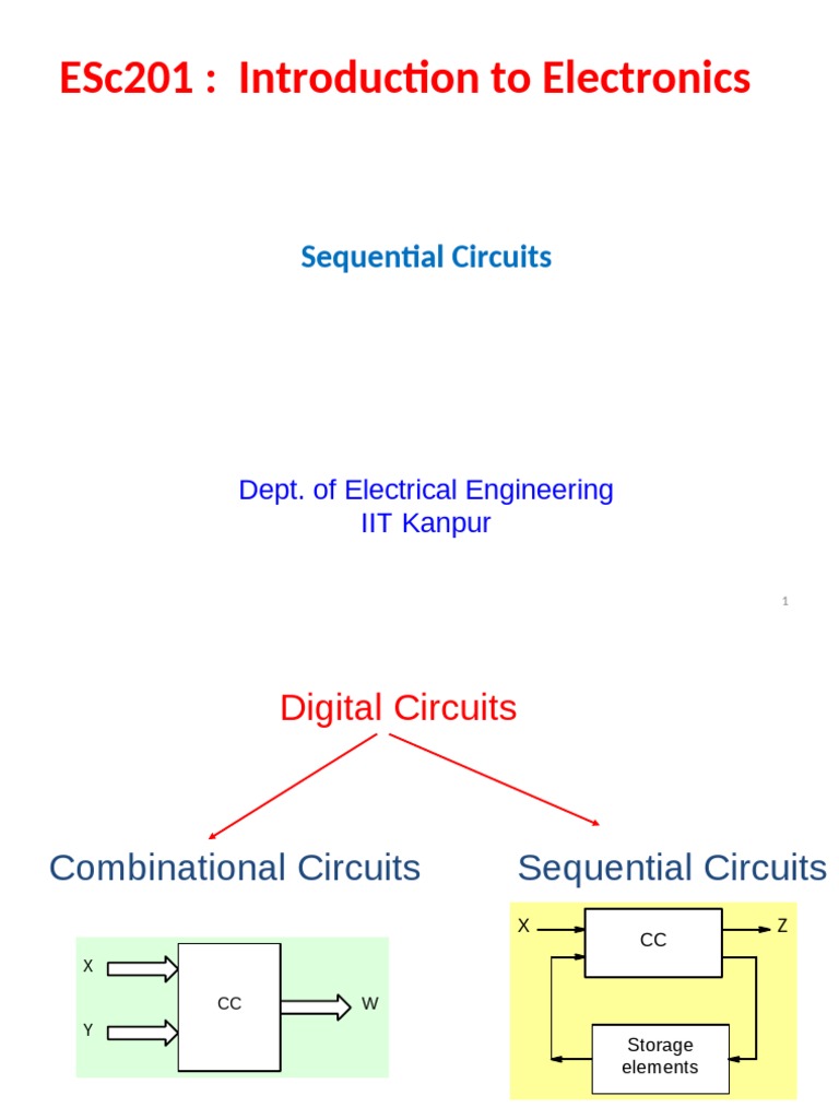 Esc201: Introducton To Electronics: Sequental Circuits | PDF | Electronic Engineering ...