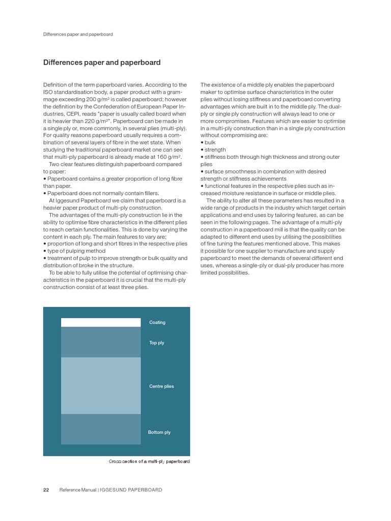 Differences Paper and Paperboard en | PDF | Paperboard | Paper