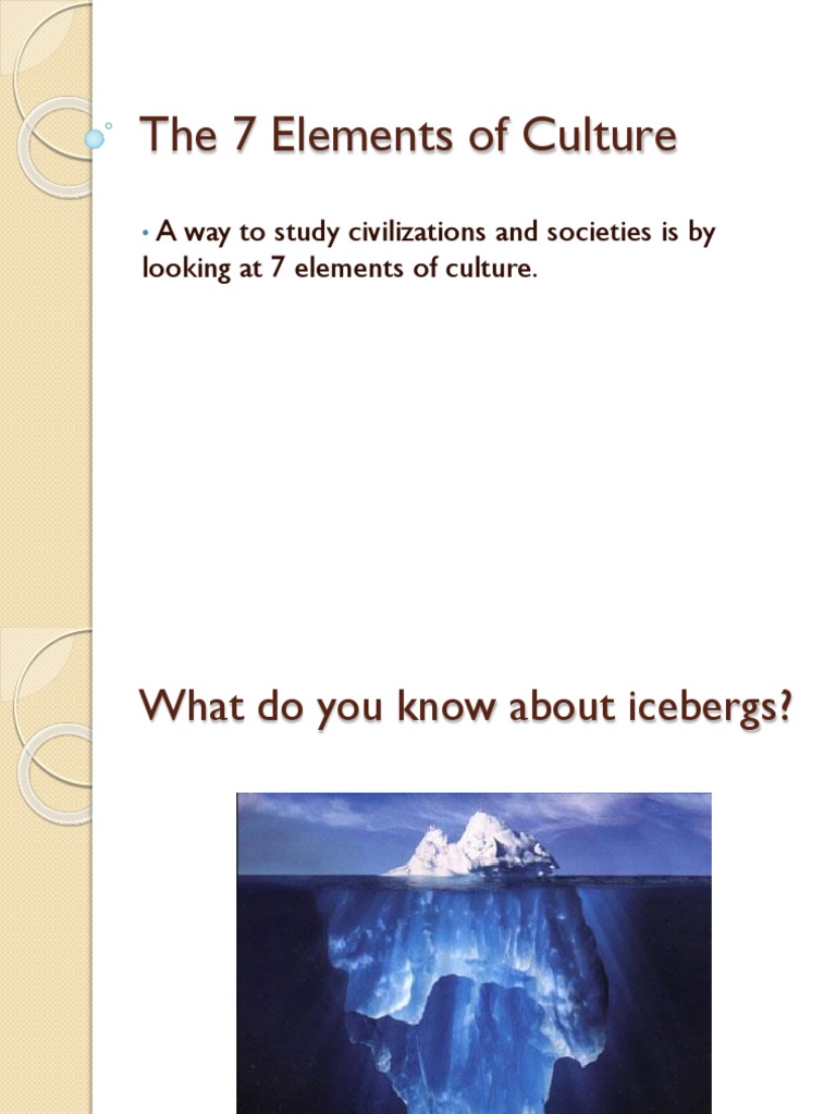 Understanding the 7 Elements of Culture | PDF | Family | Cultural ...