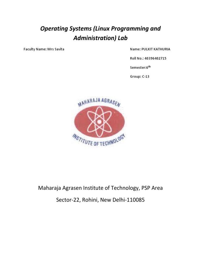 Operating Systems Linux Programming And Administration Lab Pdf Directory Computing