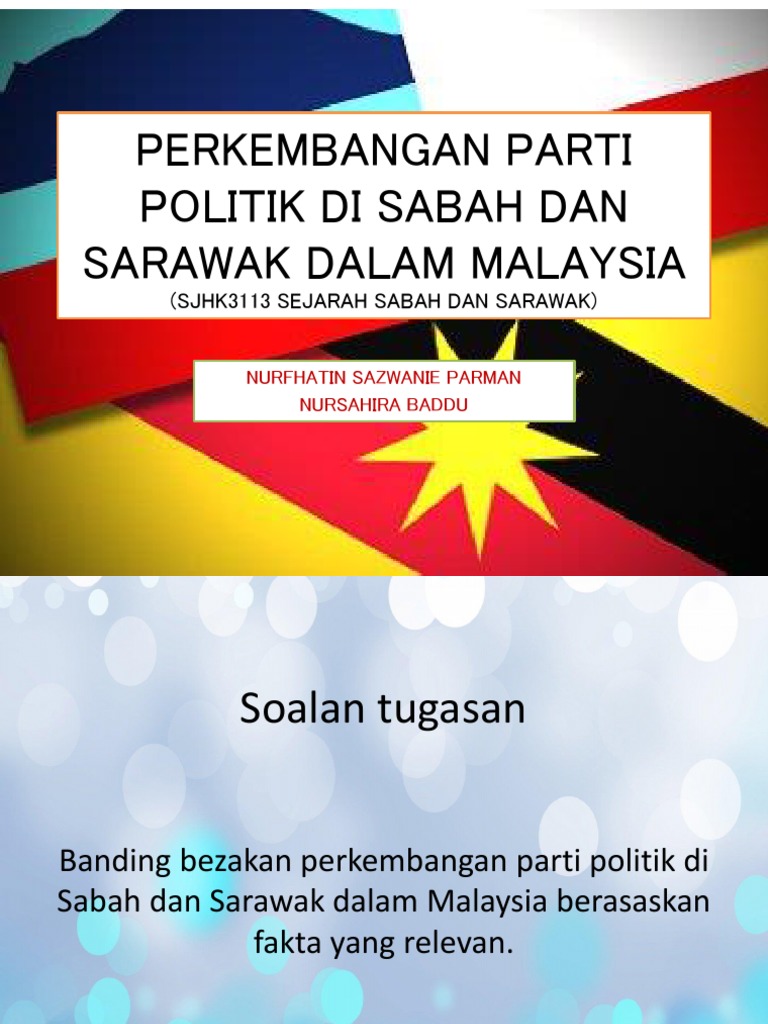 Parti Politik Sabah Sarawak (Esaimen) | PDF