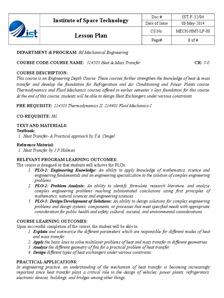 Heat and Mass Transfer Final Project | PDF | Heat Transfer | Thermal ...