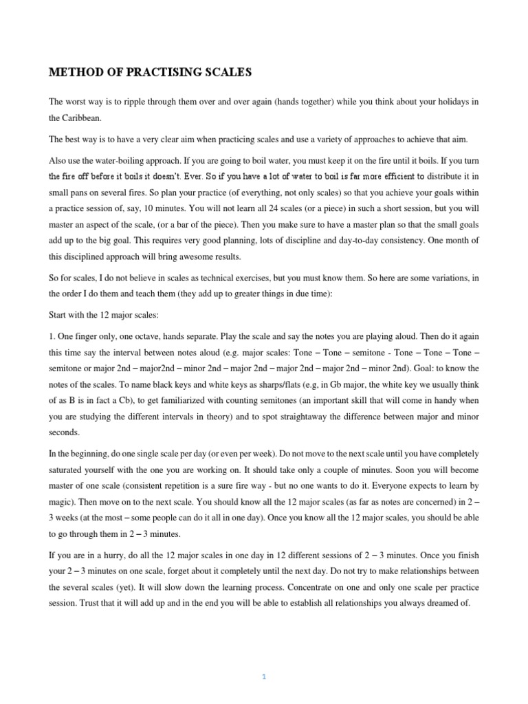 Effective Scale Practice Techniques | PDF | Musical Compositions ...