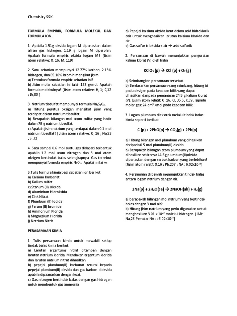 Formula Empirik | PDF