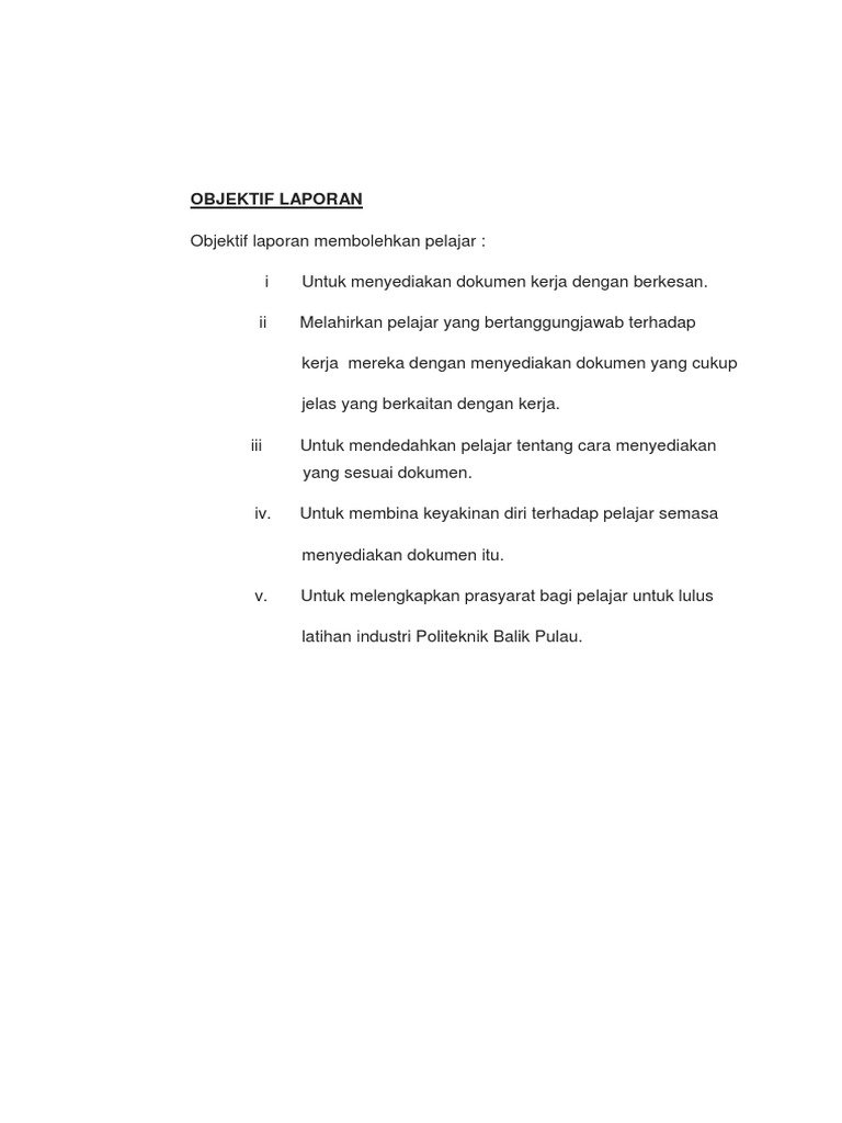 Objektif Report | PDF