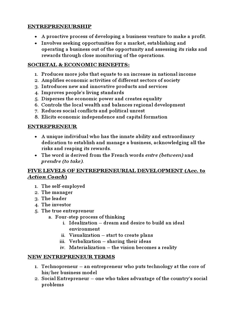 Grade 12 Entrepreneurship Overview | PDF | Entrepreneurship | Economies