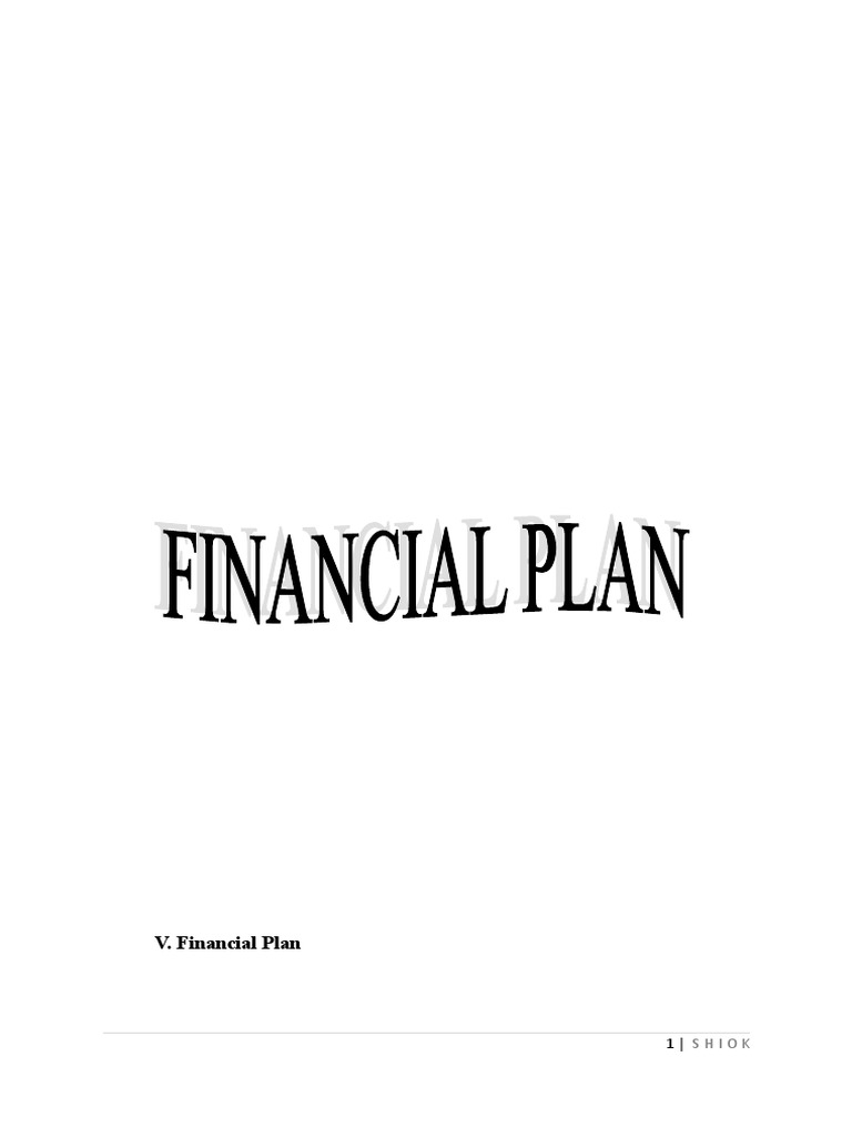 Sample Financial Plan | PDF | Cost Of Goods Sold | Balance Sheet