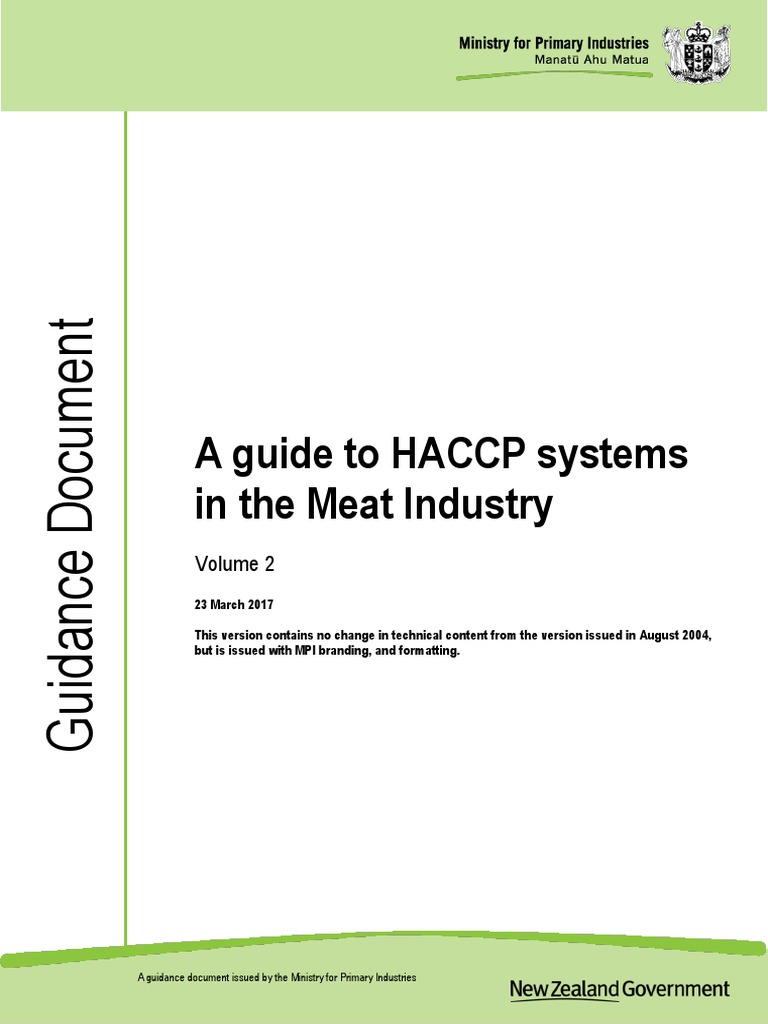 Guide Haccp Systems Vol2 | PDF | Hazard Analysis And Critical Control ...