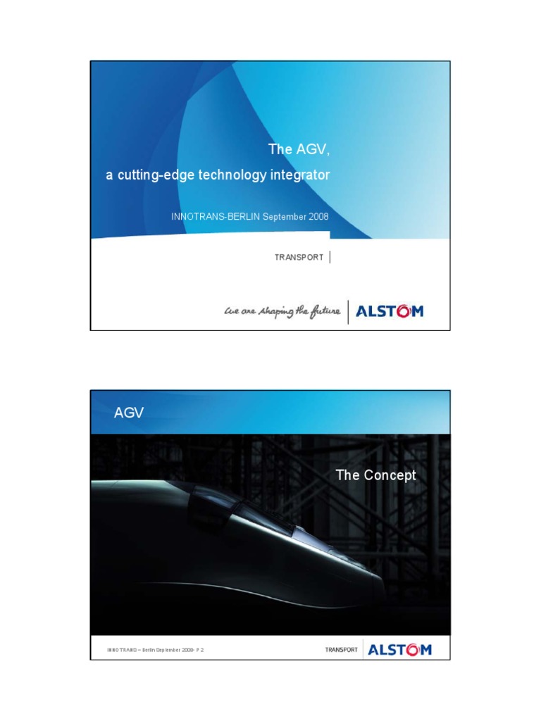 TGV Presentation Alstom PDF | PDF | Rolling Stock | Rail Transport
