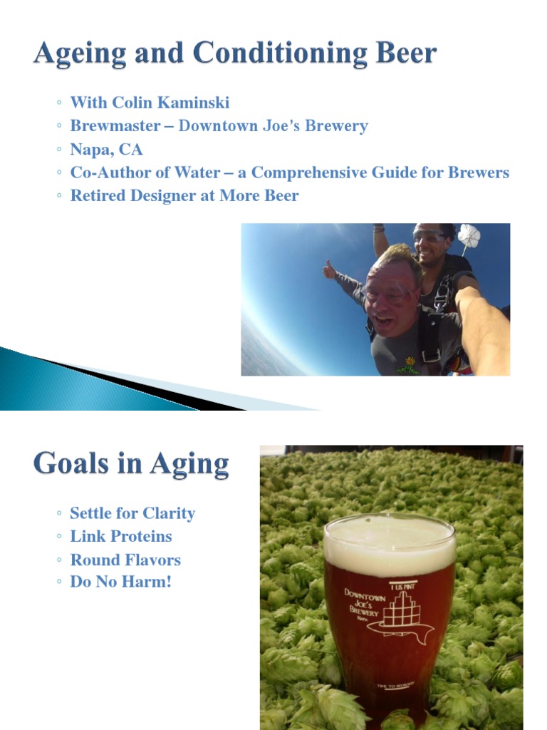 Conditioning and Aging Beer | PDF | Brewing | Brewery