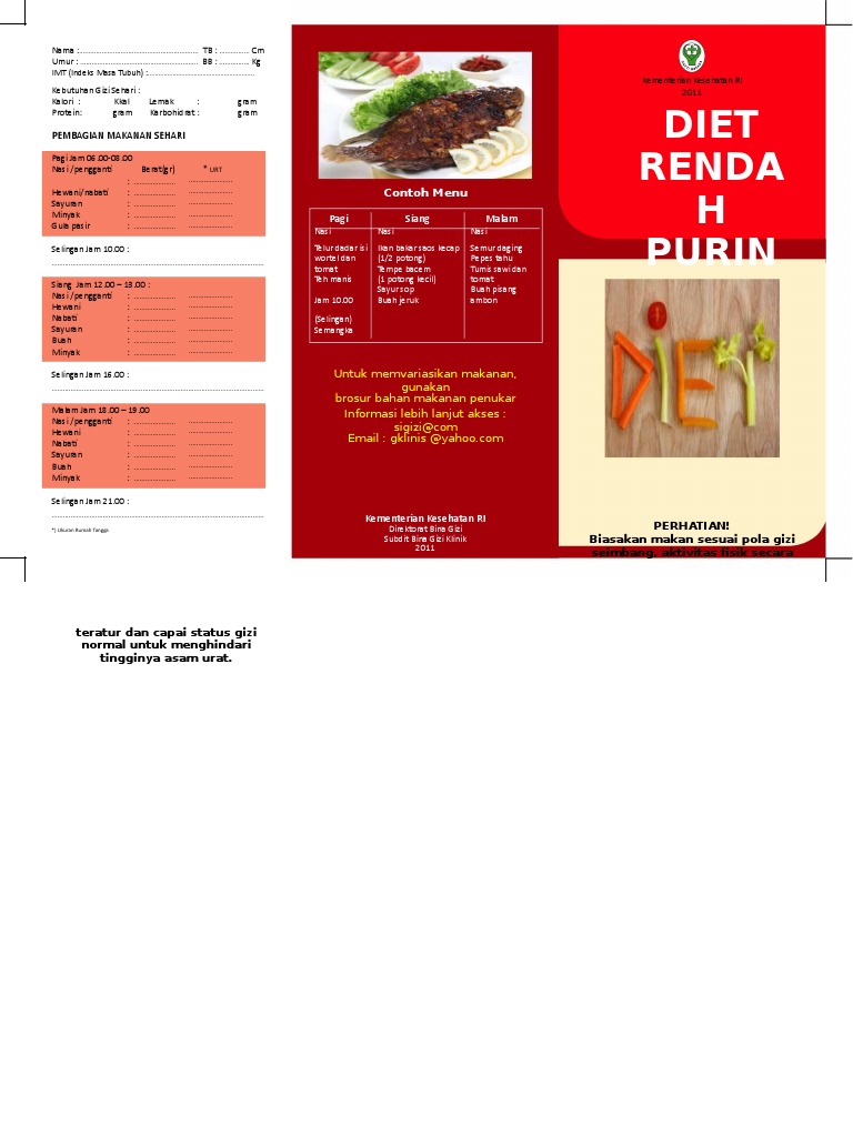 Panduan Diet Rendah Purin | PDF