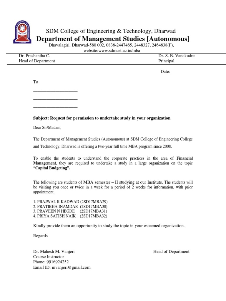 Department of Management Studies (Autonomous) : SDM College of ...