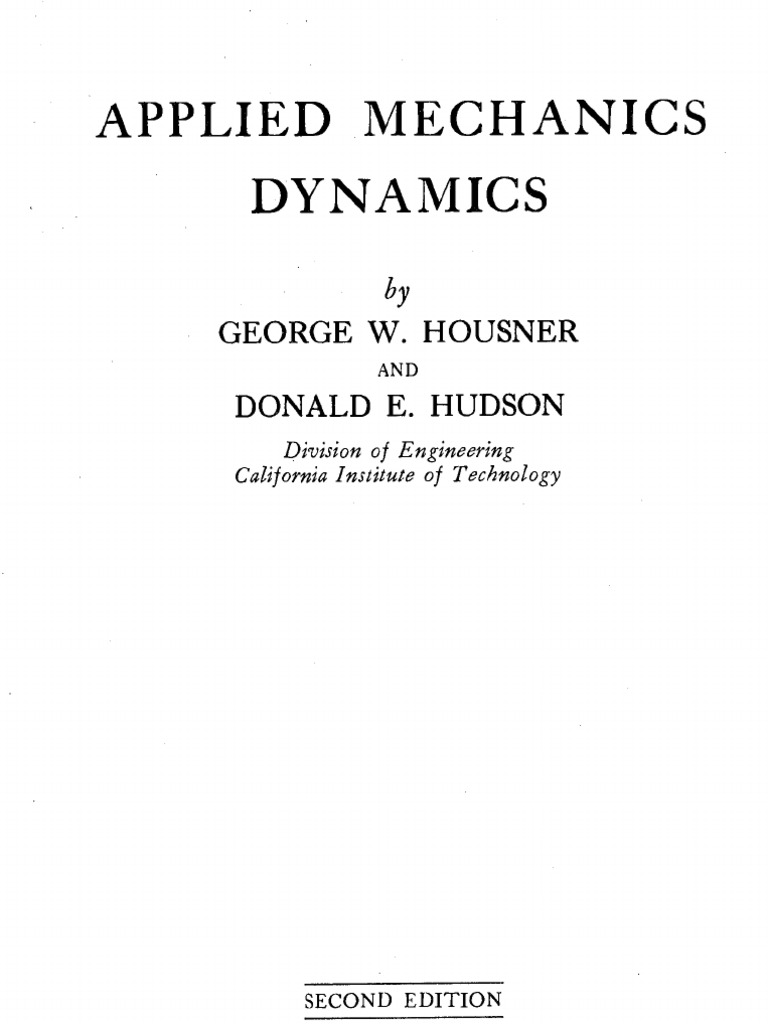 Applied Mechanics Dynamics Text Book | PDF | Equations Of Motion | Force