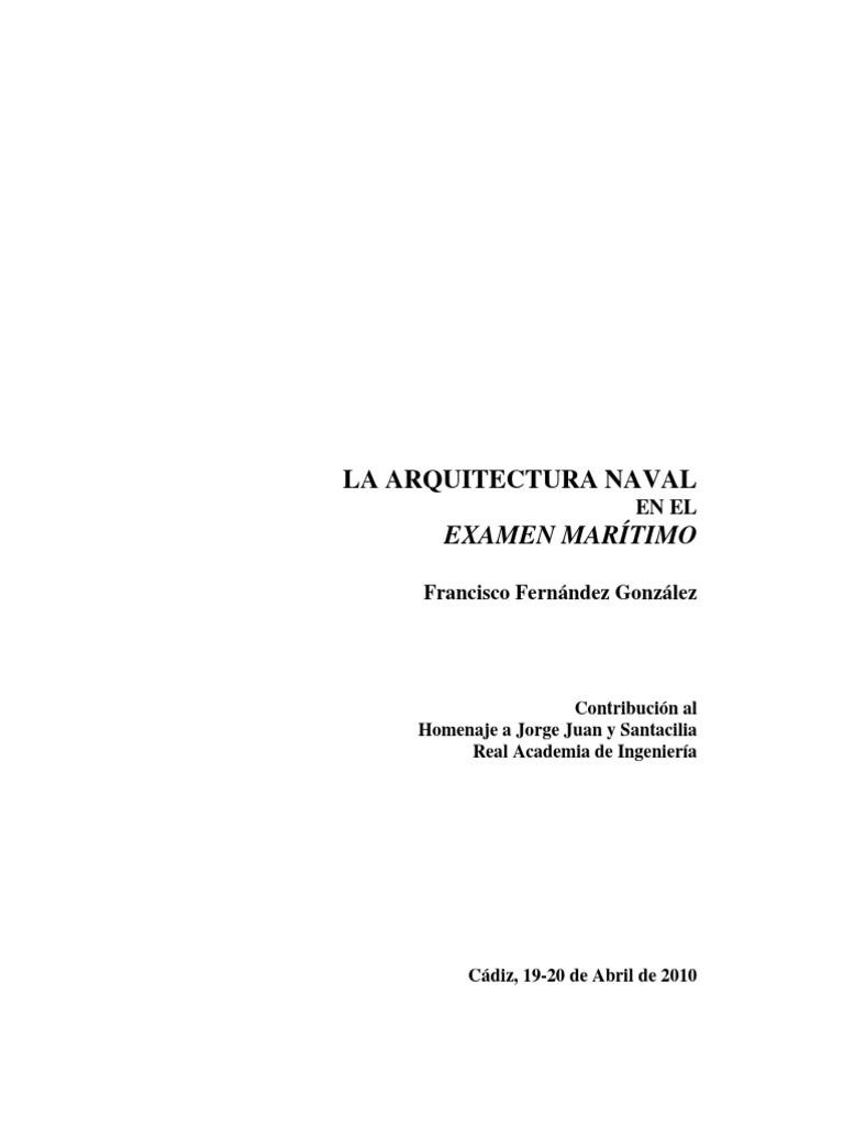 La Arquitectura Naval en El Examen Marítimo | PDF | Leonhard Euler ...