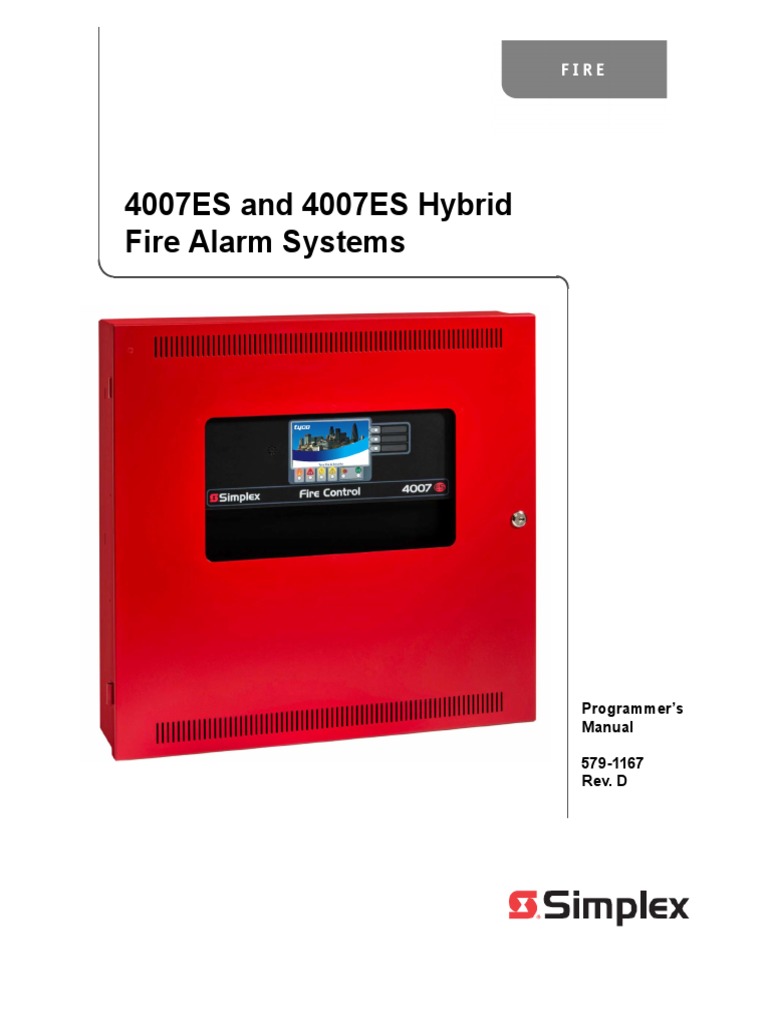 4007ES and 4007ES Hybrid Fire Alarm Systems: Programmer's Manual 579-1167 Rev. D | PDF | Menu ...