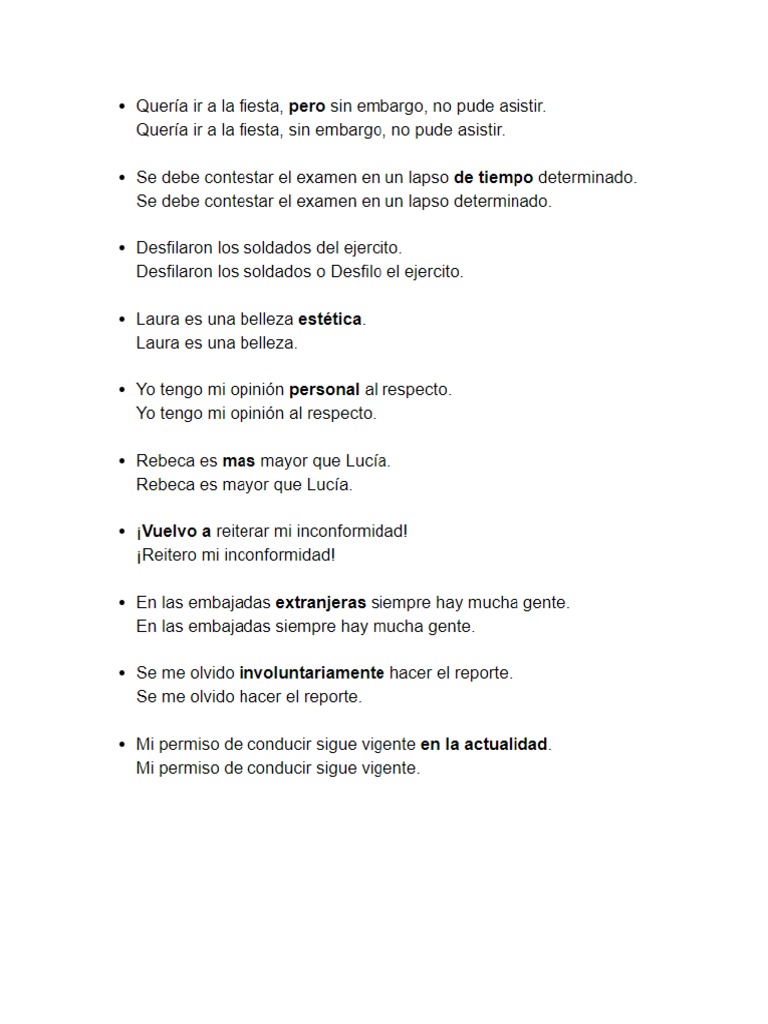 Ejemplos de Redundancia | PDF