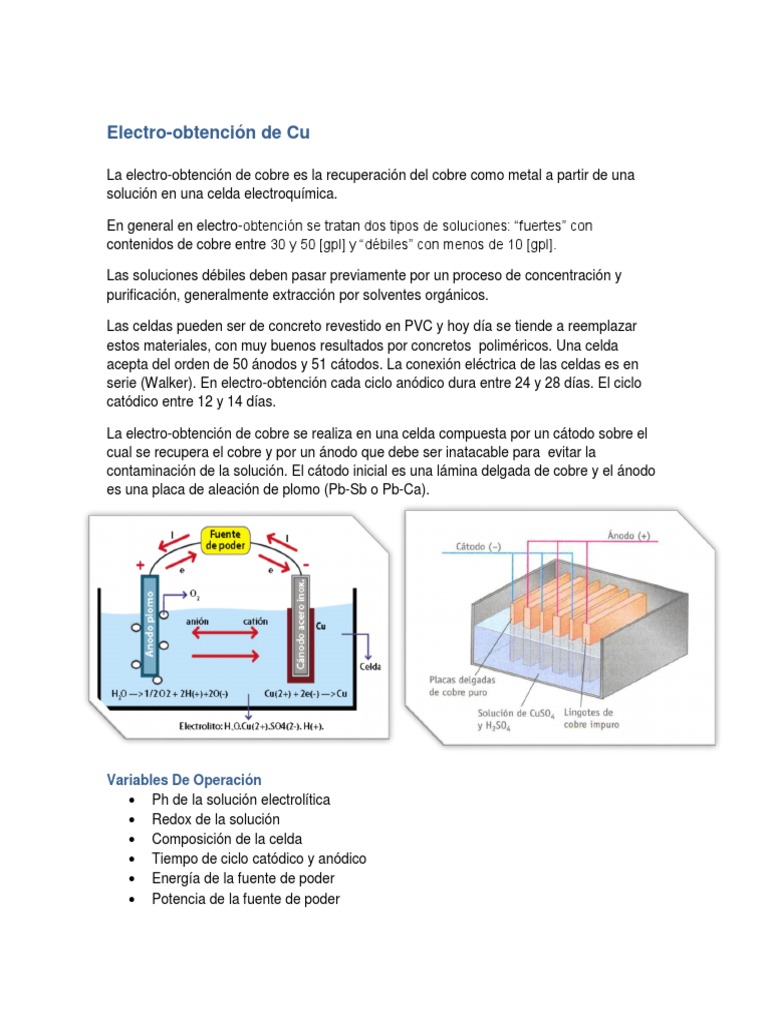 Electro Obtencion | PDF