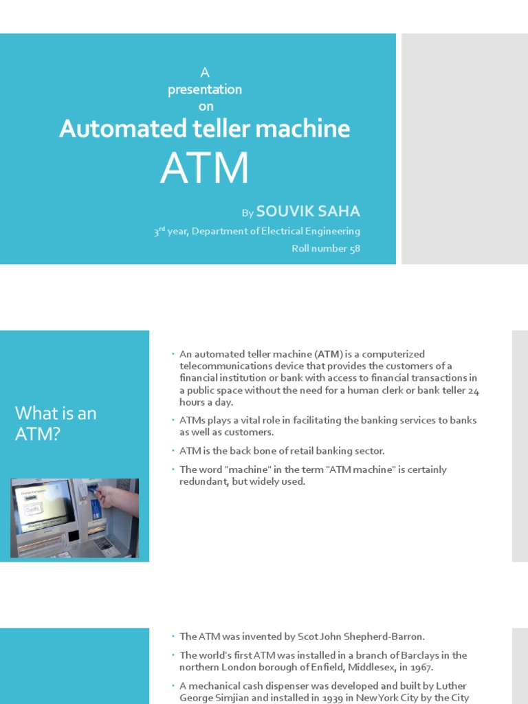 Overview of Automated Teller Machines | PDF | Automated Teller Machine ...